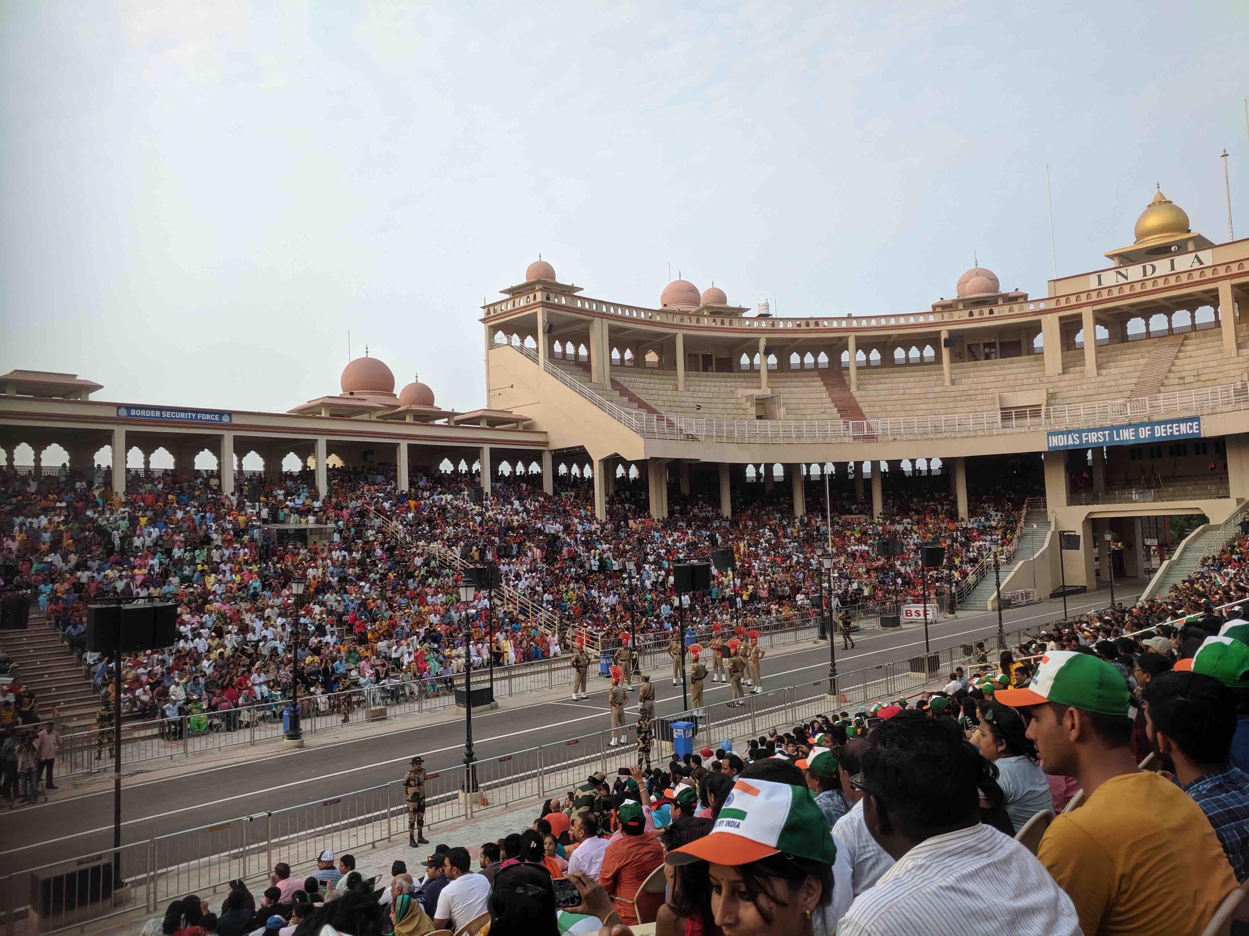 Attending the Wagah-Attari Border Lowering of the Flags Ceremony near ...