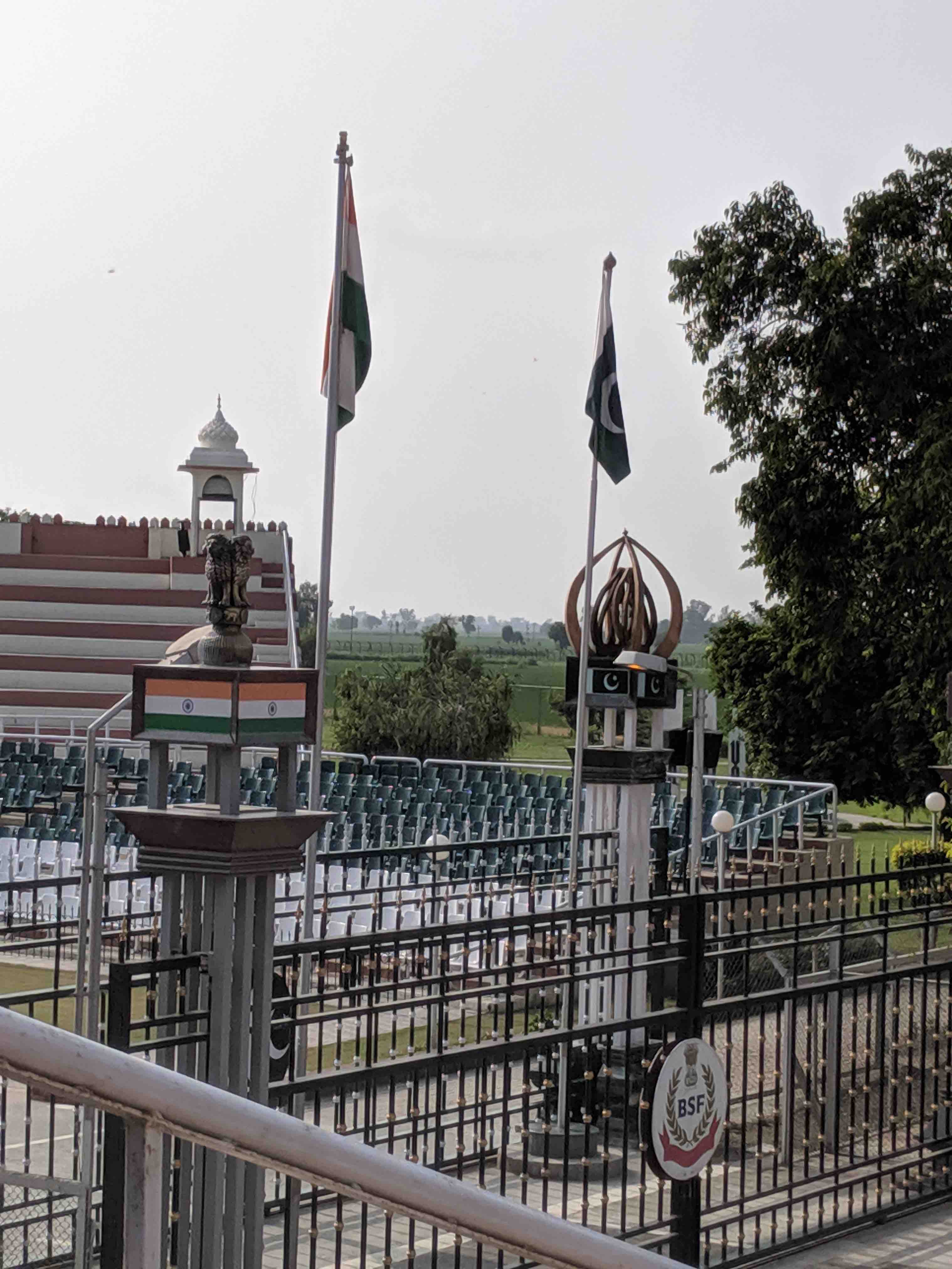 Attending the Wagah-Attari Border Lowering of the Flags Ceremony near ...